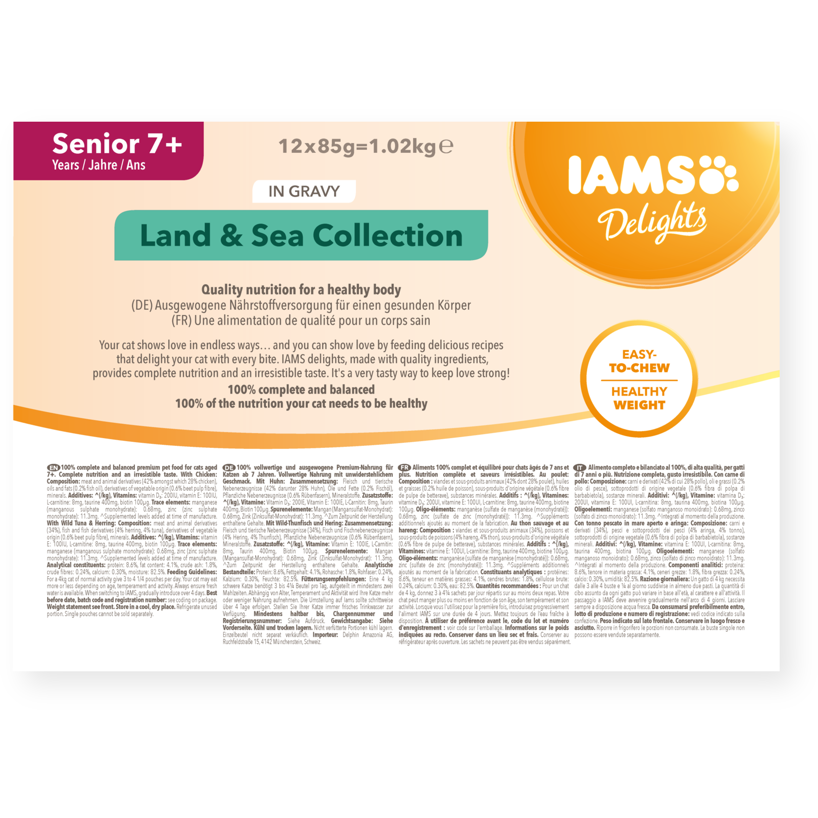 Delights Senior Land Sea Collection In Gravy IAMS